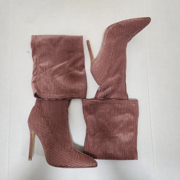 Fashion Nova | Shoes | Fashion Nova Over The Knee Blush Fabric Boots ...
